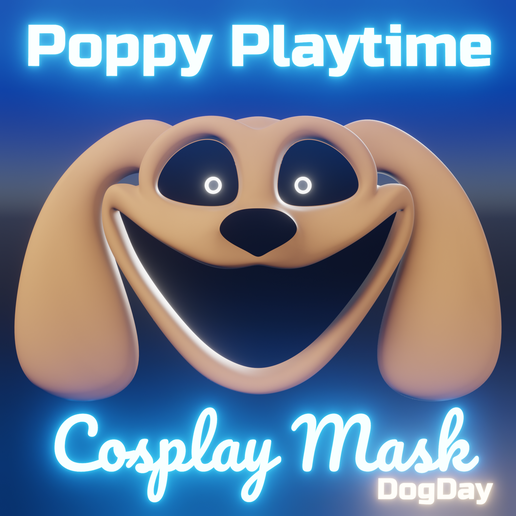 🎭 DogDay Cosplay Mask・ STL File for 3D printing・Cults