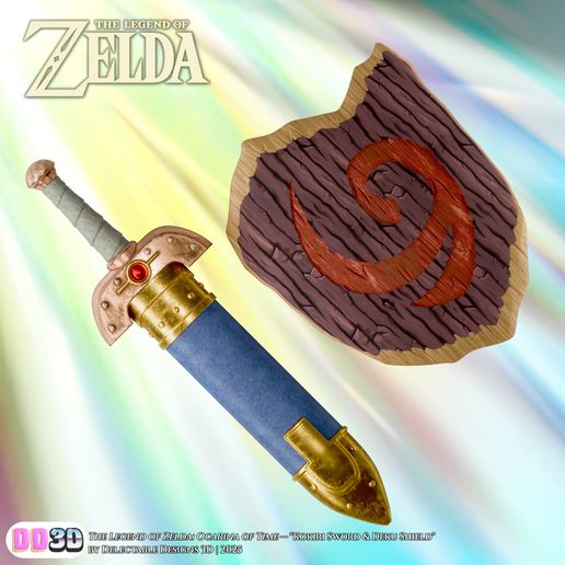 🗡️ OoT Kokiri Sword & Deku Shield STL Files | Life Sized | High Detail ...