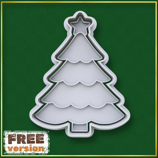 🎄 Winter Festive Christmas Tree Cookie Cutter・Free STL File for 3D ...