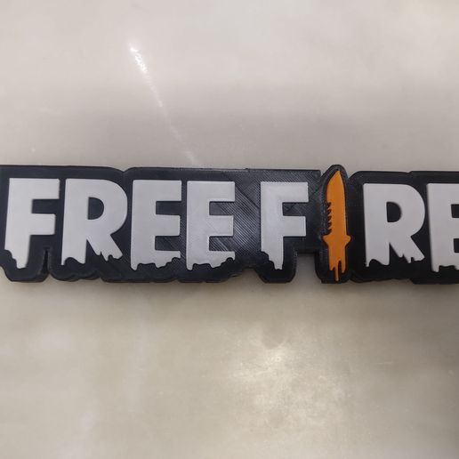 🆓 Free Fire Logo・ STL File for ・Cults