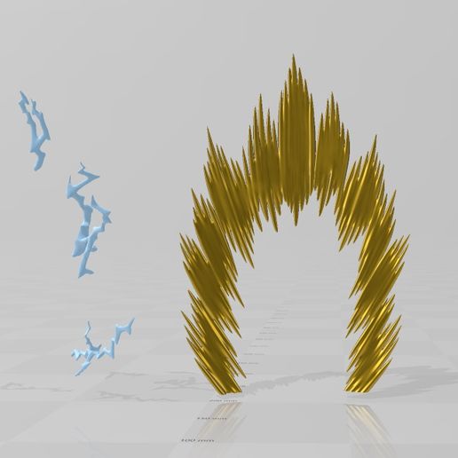 🐉 sh figuarts aura vegeta energy・ STL File for 3D printing・Cults