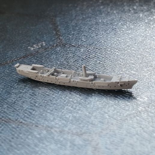 STL file Corvette "Amagi" 1/1800 🛥️ ・Model to download and 3D print・Cults