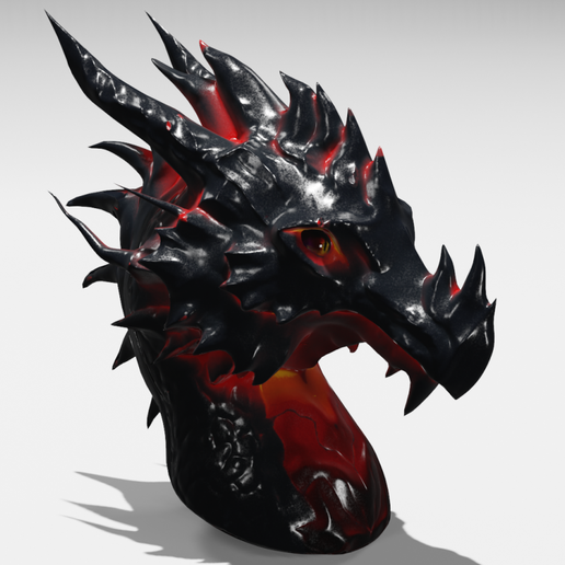3D file Dragon head sculpture Low-poly 3D Model 🐉 ・3D printer model to ...