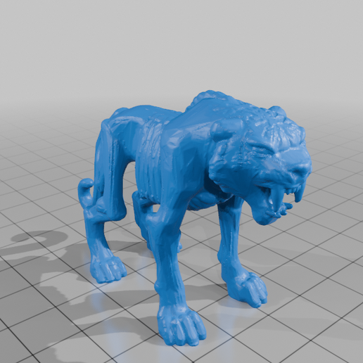 🧟 Zombie Sabertooth Tiger (DND / TTRPG)・Free STL File for 3D printing・Cults