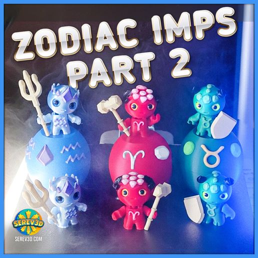 ♈ Aries Flexi Imp - Zodiac Imp Collection Part 2 - Keychain & Straw ...