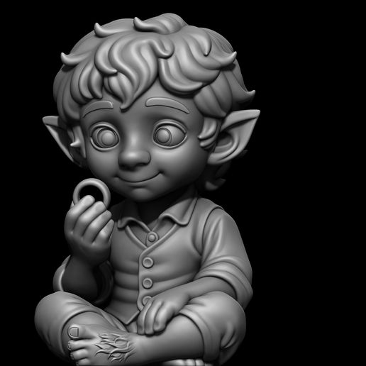 🎨 Bilbo Baggins Chibi Collectible – The Hobbit Fan Art・ STL File for 3D ...