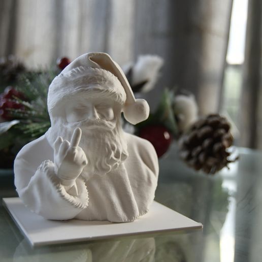 🎅 Santa Claus middle finger・ 3MF File for 3D printing・Cults