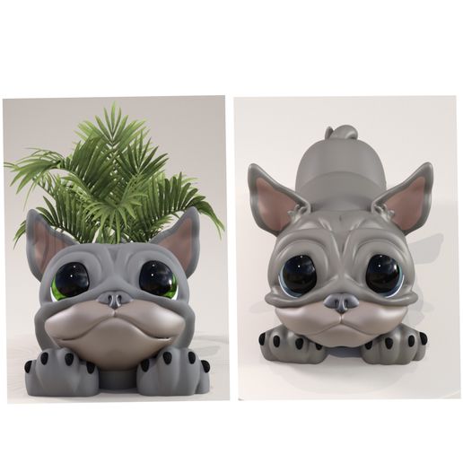 💐 VASE-"JUNIOR" THE FRENCHIE -FLOWER POT / STATUETTE -2 DESIGNS・ 3D ...