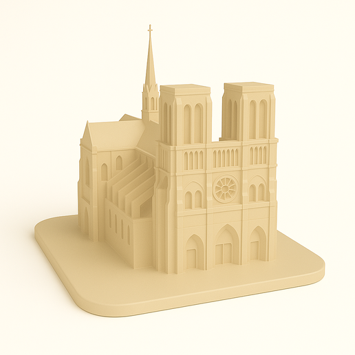 🏘️ Notre-Dame de Paris – Miniature Cathedral 3D Model・ STL File for 3D ...