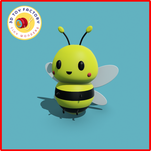 STL file Cute Cartoon Bee 🐝 ・3D printable design to download・Cults