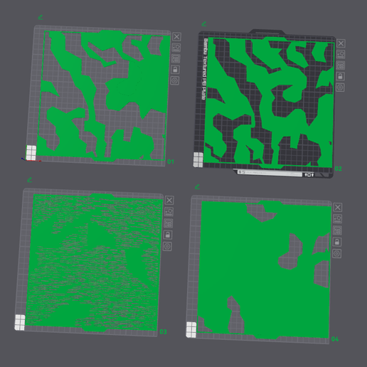 🎨 "Splinter" camo pattern template・ STL File for 3D printing・Cults