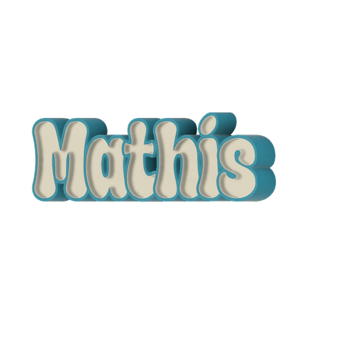 Fichier STL prenom lumineux mathis 💡 ・Modèle à télécharger et à ...