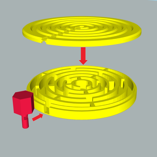 Free STL file CIRCULAR MAZE PUZZLE 🧩 ・Object to download and to 3D ...