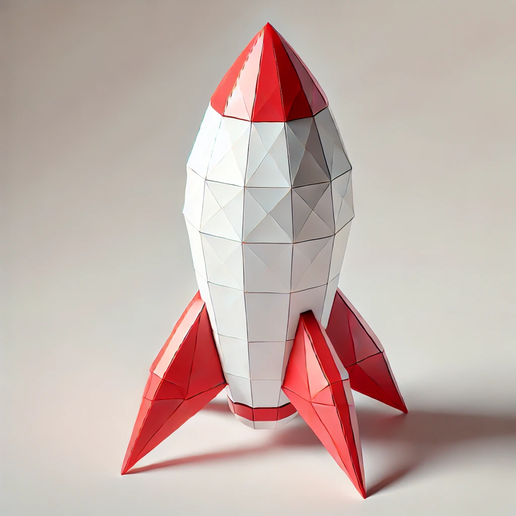 Free STL file Low-Poly Rocket 🚀 ・3D printable design to download・Cults