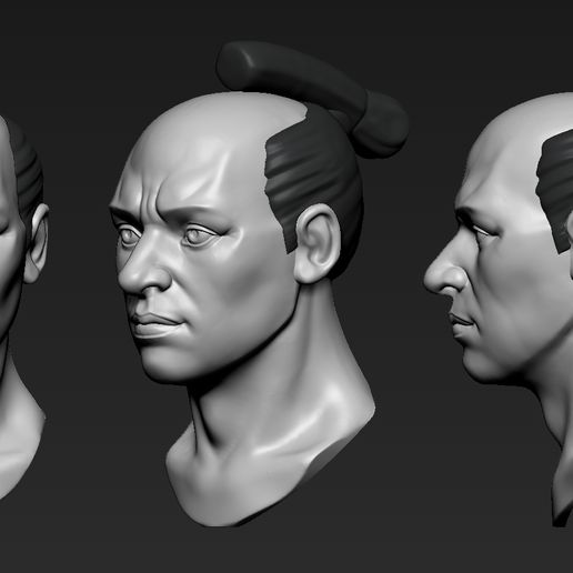 🗡️ Head Samurai・Free STL File for ・Cults