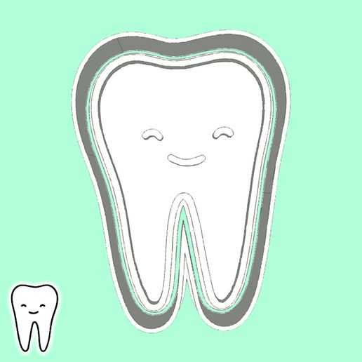STL file Dentist cookie cutters - healthy tooth (style 1) 🍪 ・Model to ...