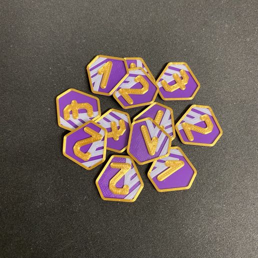 ♟ Leagues of Votann Judgement / Grudge Token Set・ STL File for ・Cults