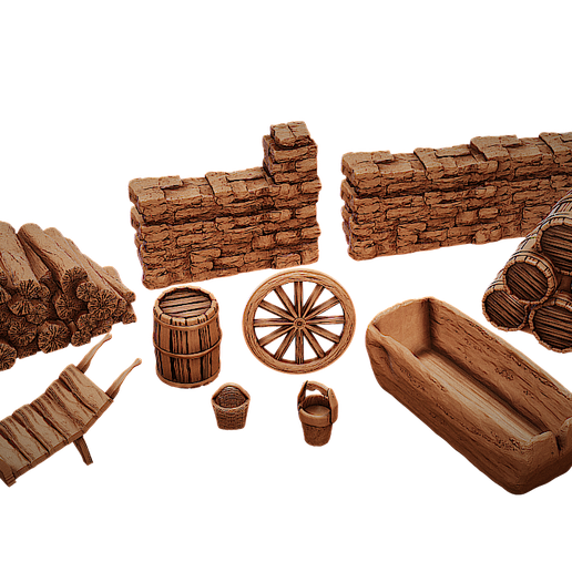 🚜 Realistic English Village #1・ 3D File for 3D printing・Cults
