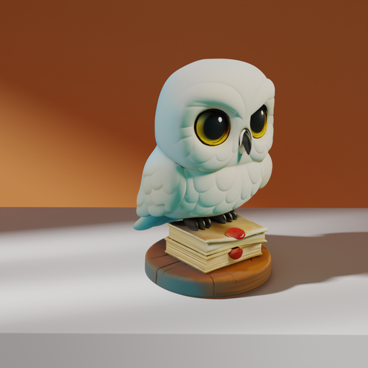 🦉 Hedwig-Inspired Stylized Owl・ STL File for 3D printing・Cults