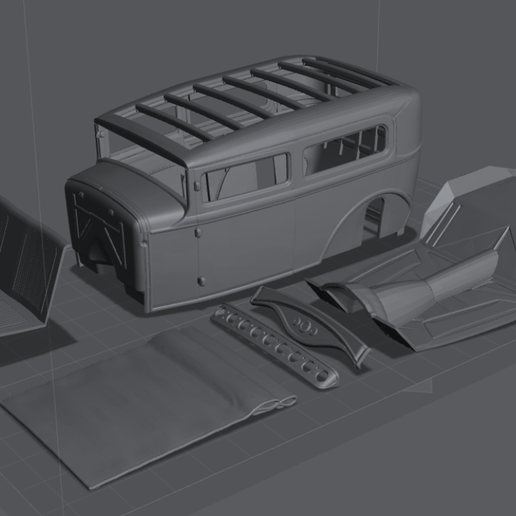 🚙 Ford Model A Body・ STL File for 3D printing・Cults