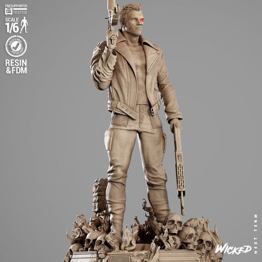 🎬 WICKED MOVIES TERMINATOR SCULPTURE: TESTED AND READY FOR 3D PRINTING ...