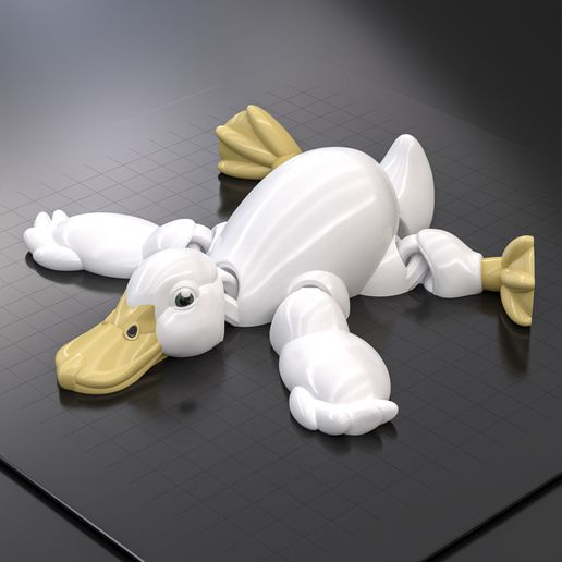 🦆 Print In Place Articulated Duck・ STL File for 3D printing・Cults