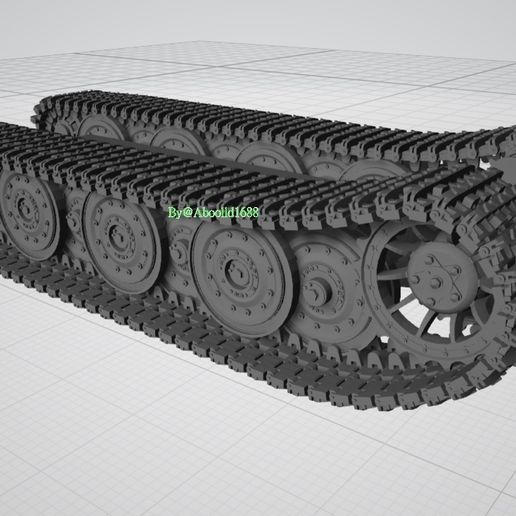 🪖 Tiger-I Tank Tracks Unit For Steel wheel(STL-144)・ 3D File for 3D ...
