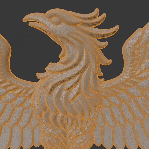 🦅 Phoenix Emblem Relief 3D Print Model・ STL File for 3D printing・Cults