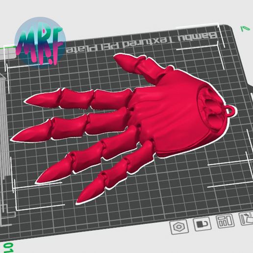 HAND FLEXI PRINT-IN-PLACE・ STL File for 3D printing・Cults