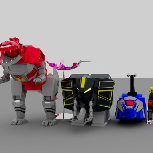 🦖 POWER RANGERS All ZORDs・Archivo STL para ・Cults