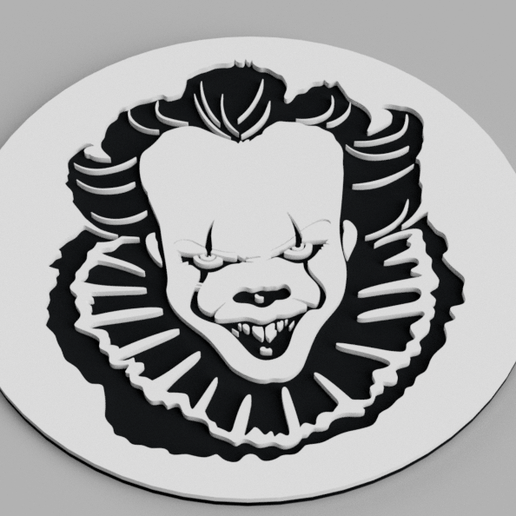 🎃 Pennywise It Halloween Coasters・Free STL File for 3D printing・Cults