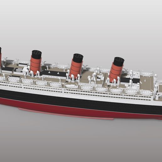 🌊 RMS AQUITANIA Cunard ocean liner model kit・ STL File for 3D printing ...