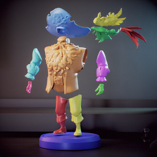 🐒 Lechuck from Monkey Island video game - FanArt・ STL File for 3D ...