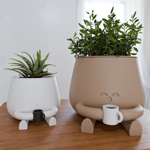 ☕ Coffee Mug Planter・ STL File for 3D printing・Cults