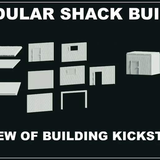 👷 Modular Shack Builder a escala 1/100 y 1/72・Archivo 3D Gratis para ・Cults
