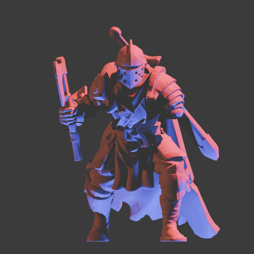 STL file One Arm Knight - Minifigure 💪 ・3D printer model to download・Cults