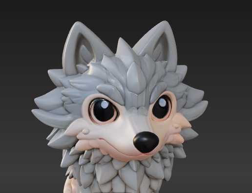 🐺 Cute Dire Wolf – Stylized 3D Model for Printing & Display・ STL File ...