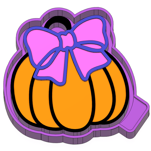 🎃 Pumpkin with Bow Freshie STL Mold Housing・ STL File for 3D printing・Cults