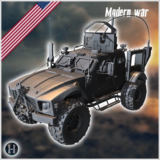 🗺️ Oshkosh M-ATV mine-resistant ambush protected (MRAP) US vehicle ...