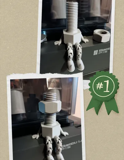 🔩 Articulated Bolt Buddy・ STL File for 3D printing・Cults