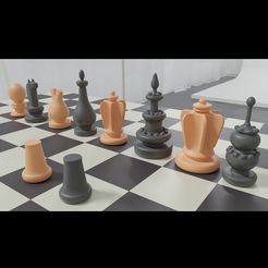 Free STL file 3D printable Flat Chess Pieces stl・3D printing model to download・Cults