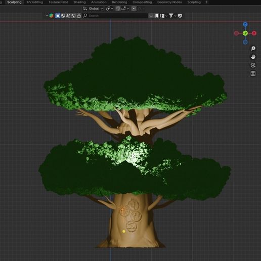 🌳 adam tree - diorama - one piece・ STL File for 3D printing・Cults