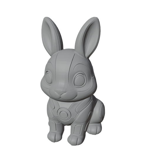 🐇 Cyberpunk Bunny STL for 3D Printing – Futuristic Sci-Fi Rabbit with ...