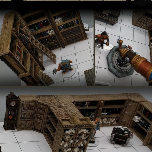 🧑‍🏫 Modular Shelves - Library & Study Decor - 28mm Gaming - Sample ...
