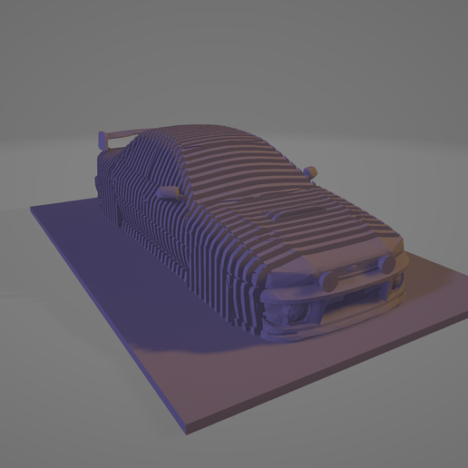🚗 Subaru Impreza GC8 Layered Model - 3D Printable Car Design・ STL File ...