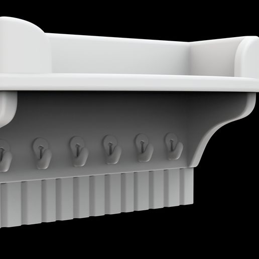 🔑 Arc Ledge Key Mail Wall Shelf・ STL File for 3D printing・Cults