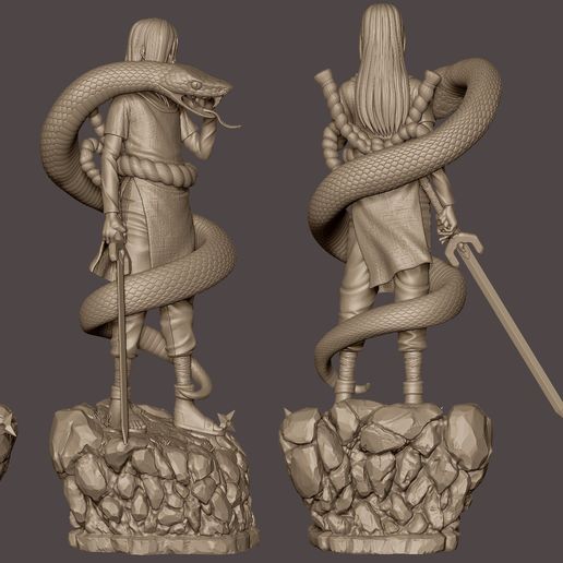 👾 OROCHIMARU NARUTO SHIPPUDEN・ 3D File for 3D printing・Cults