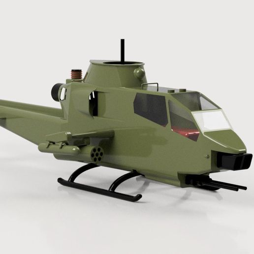 🔔 BELL COBRA 209/AH-1F RED BULL RC HELICOPTER・ STL File for 3D printing ...