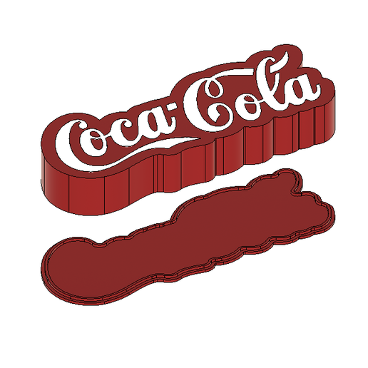 STL file Coca-Cola Logo Lightbox LED Lamp 🔦 (3MF and STEP)・3D printer ...