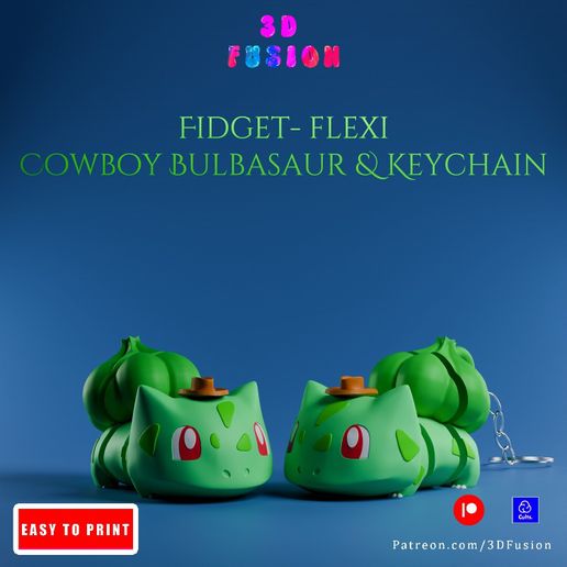 Bulbasaur Cowboy🍃🤠: Mini Pokémon MultiColorido Articulado Flexi Toy e ...